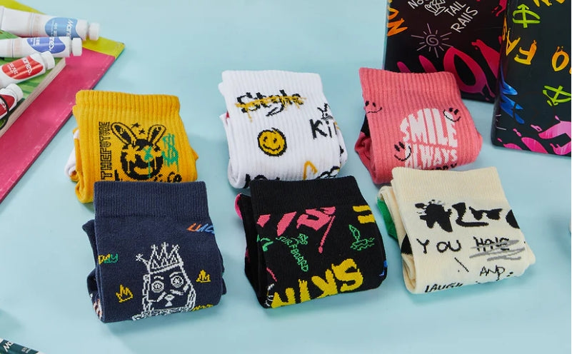 Discover the Trendy Graffiti Socks from Happytoes: Elevate Your Fashio ...